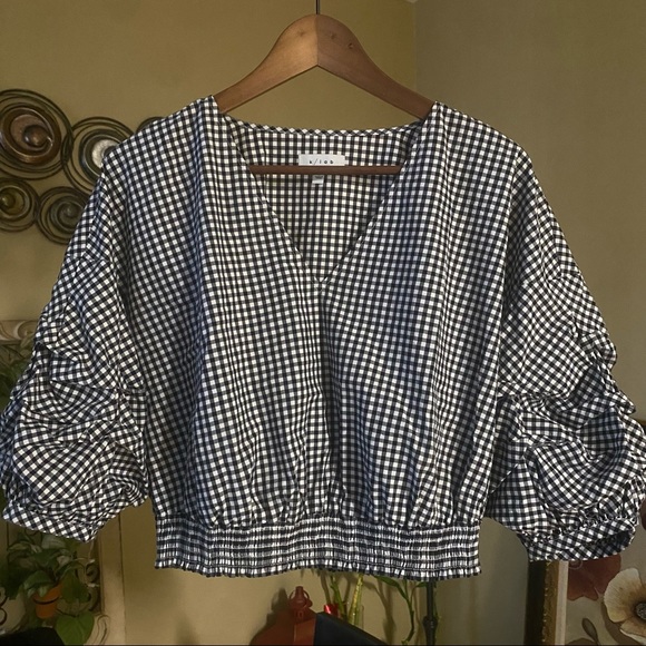 K/Lab | Tops | Klab Black White Checkered Small | Poshmark
